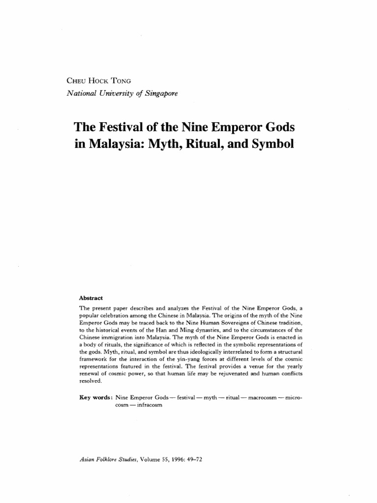 Nine Emperor Gods | PDF | Rituals | Heaven