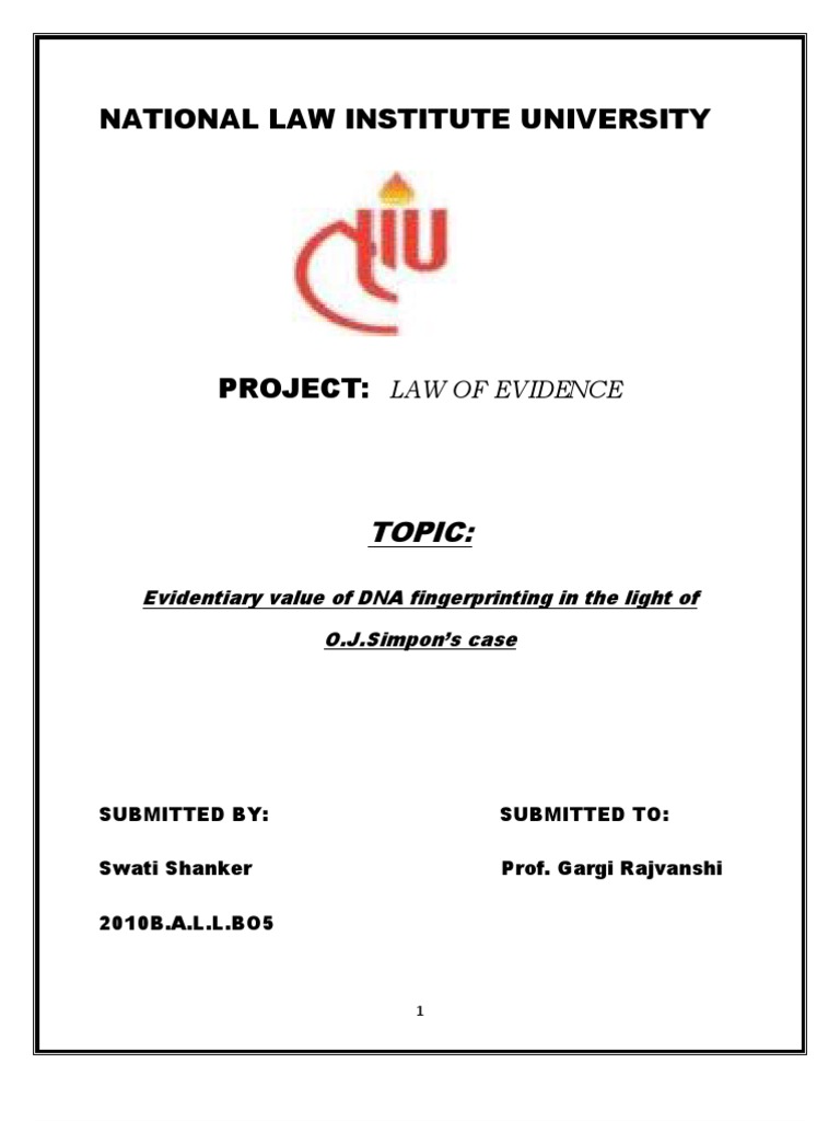 Evidence Law | PDF | Dna Profiling | Forensic Science