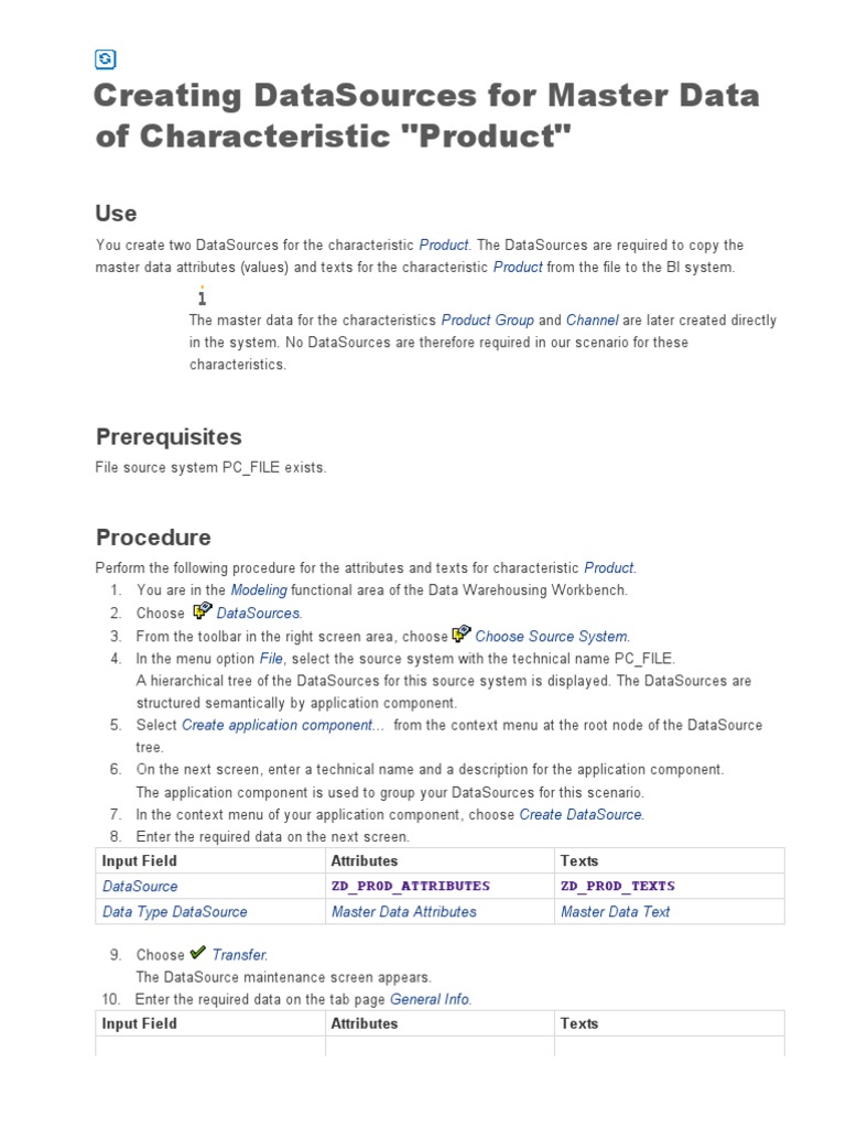 Sap Bi Data Source | PDF | Comma Separated Values | File Format
