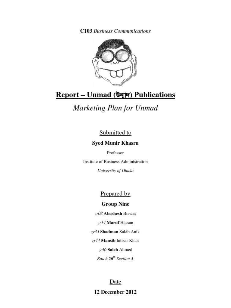 Business Communication Report - Unmad Magazine | PDF | Marketing ...