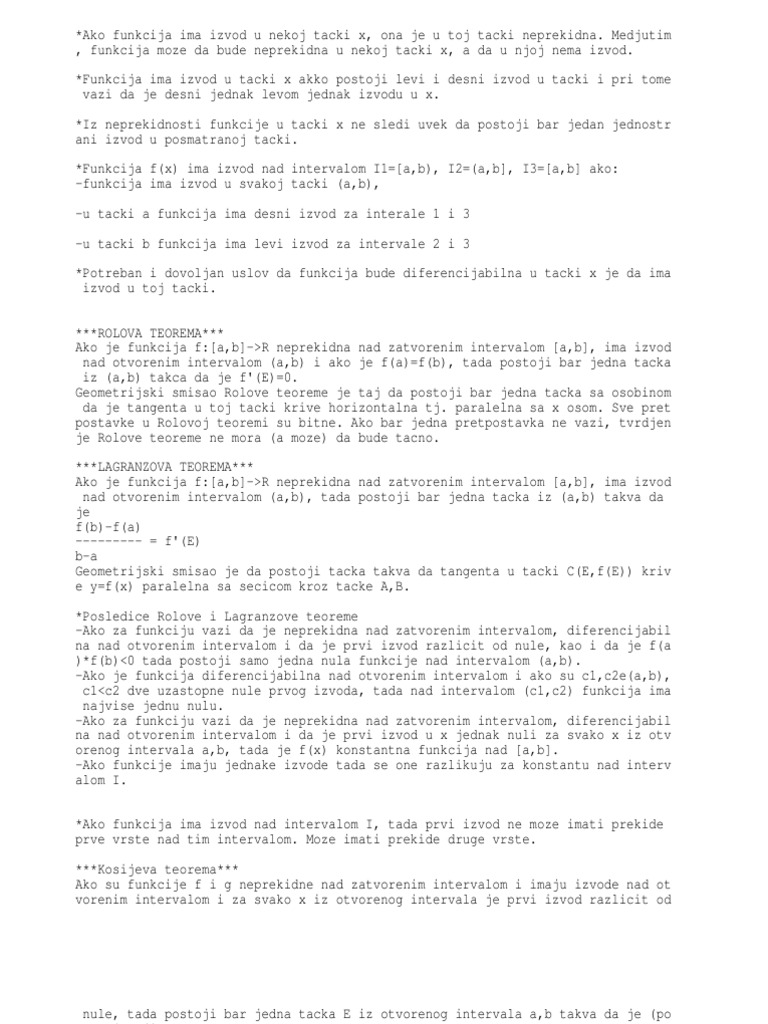 Funkcije Jedne Promenljive | PDF