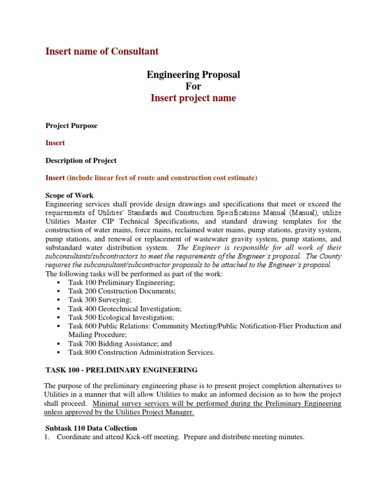 Engineering Proposal Format | PDF