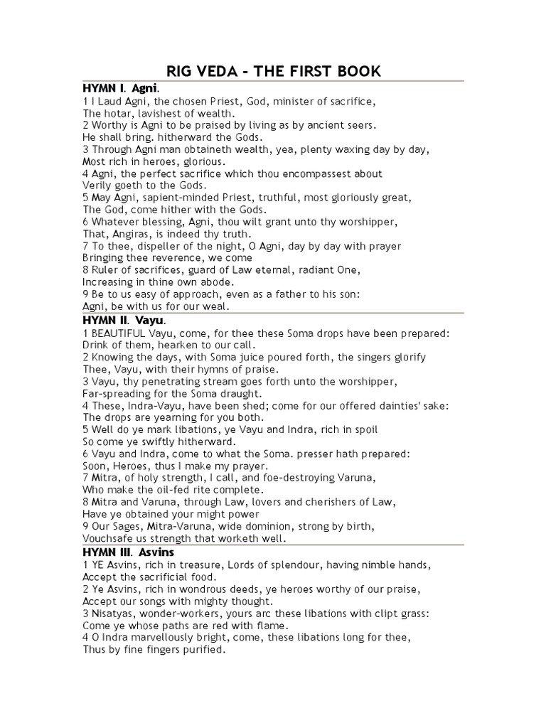 Rig-Veda - Tran. - Ralph T. H. Griffith | PDF | Sacrifice | Vishnu