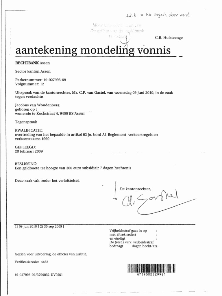 Denkmetkoosmee Mondeling Vonnis 'Politie Drenthe Gate' Fokko Cuperus ...