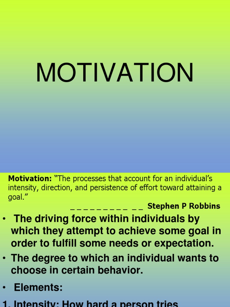 Motivation | PDF