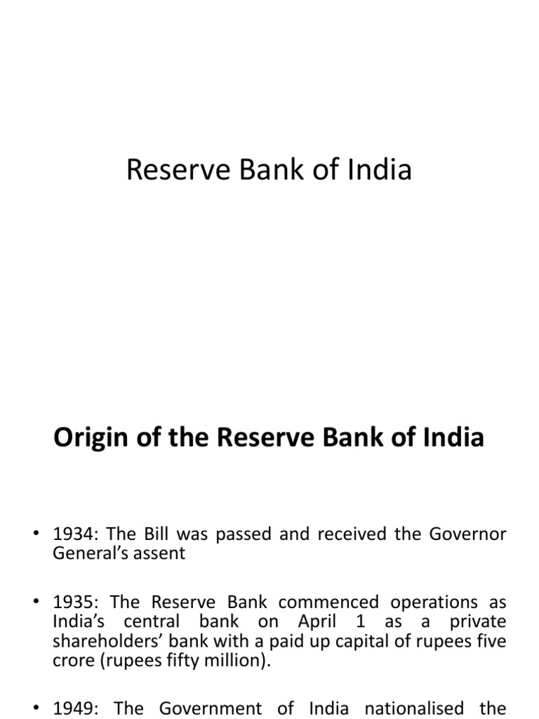Reserve Bank of India | PDF | Reserve Bank Of India | Central Banks