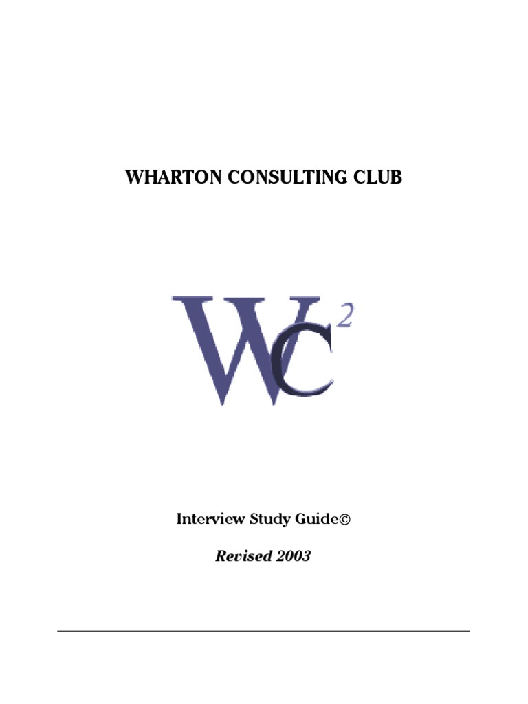 Wharton Consulting Case Book | PDF | Value Chain | Marketing