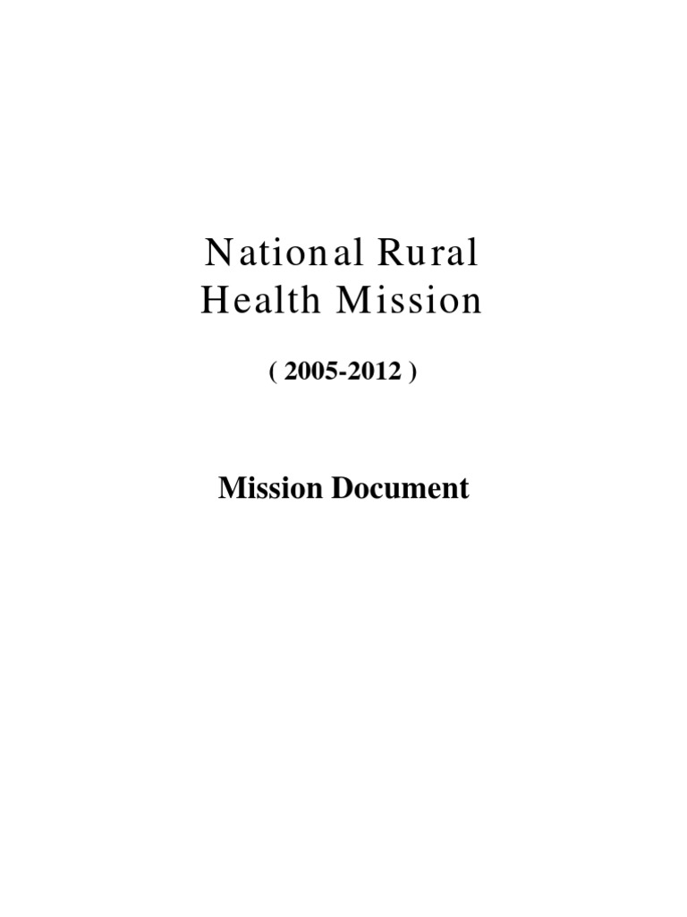 NRHM Mission Document | PDF