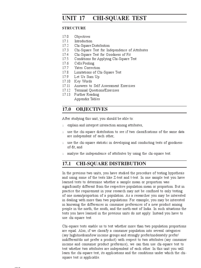 Chi Square | PDF | Chi Squared Test | Goodness Of Fit