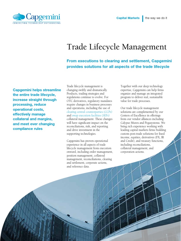 Trade Life Cycle | PDF | Derivative (Finance) | Over The Counter (Finance)