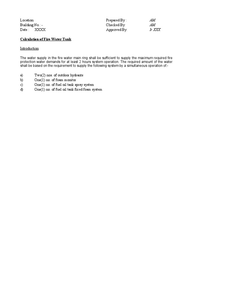 Water Demand Calculation | PDF