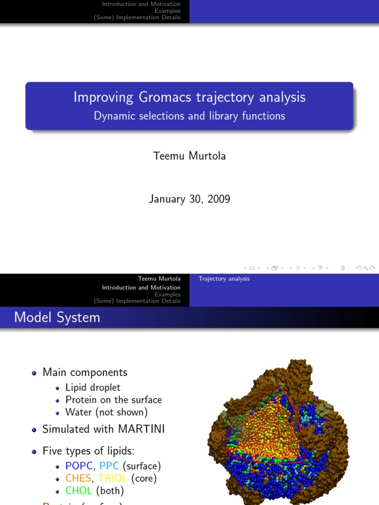 Gromacs trajectory analysis library for flexible selections | PDF ...