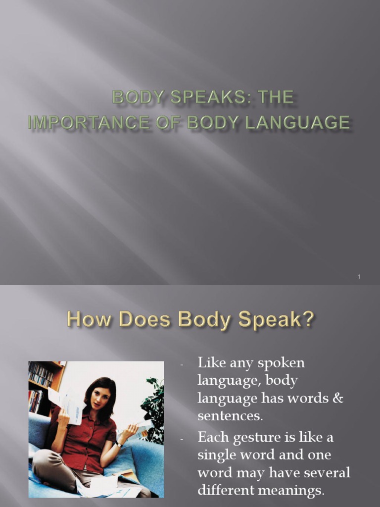 Body Language | PDF | Body Language | Gesture