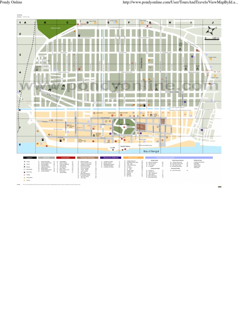 Pondicherry Tourist Map Overview | PDF