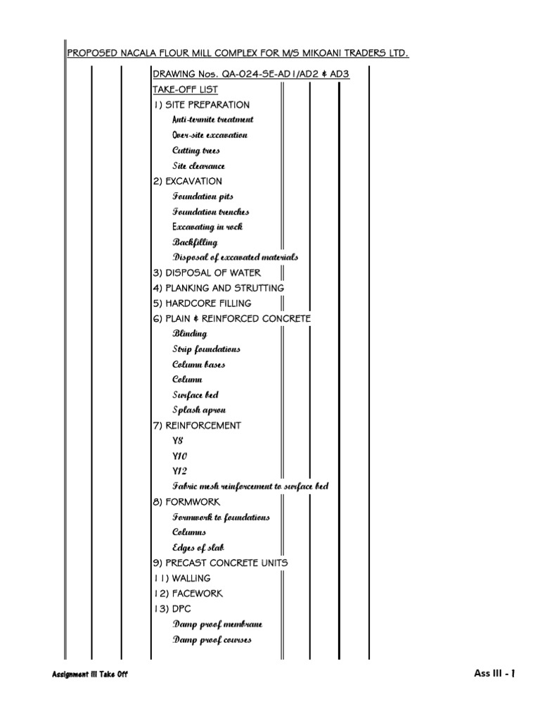 Measurement of Building Works | PDF | Concrete | Mortar (Masonry)