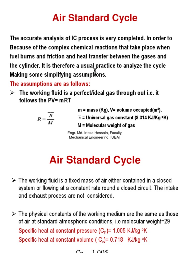 Different Type of Air Standard (Otto and Diesel Cycle) | PDF | Diesel ...