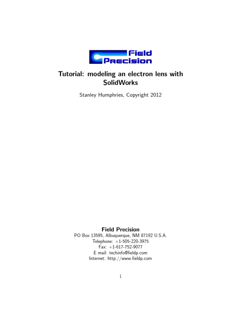 SolidWorks Lens Modeling | PDF