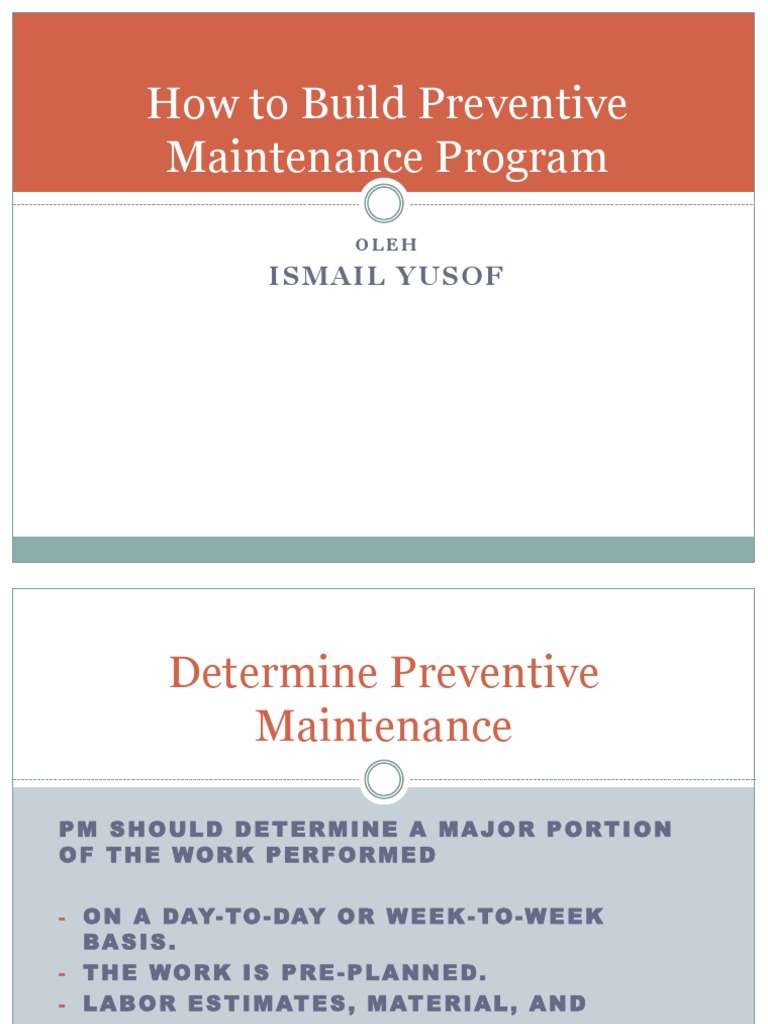 How To Build PM Program | PDF | Mechanical Engineering | Nature