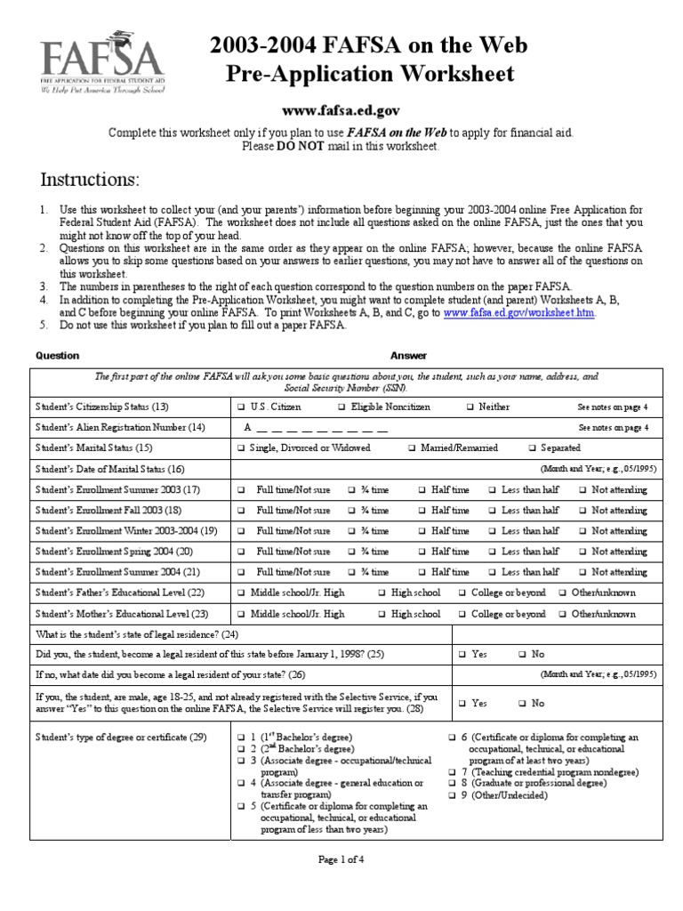 Irs Form 1040ez Ez Worksheet Line F