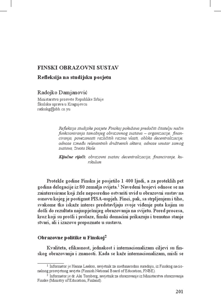 Finski Obrazovni Sustav | PDF