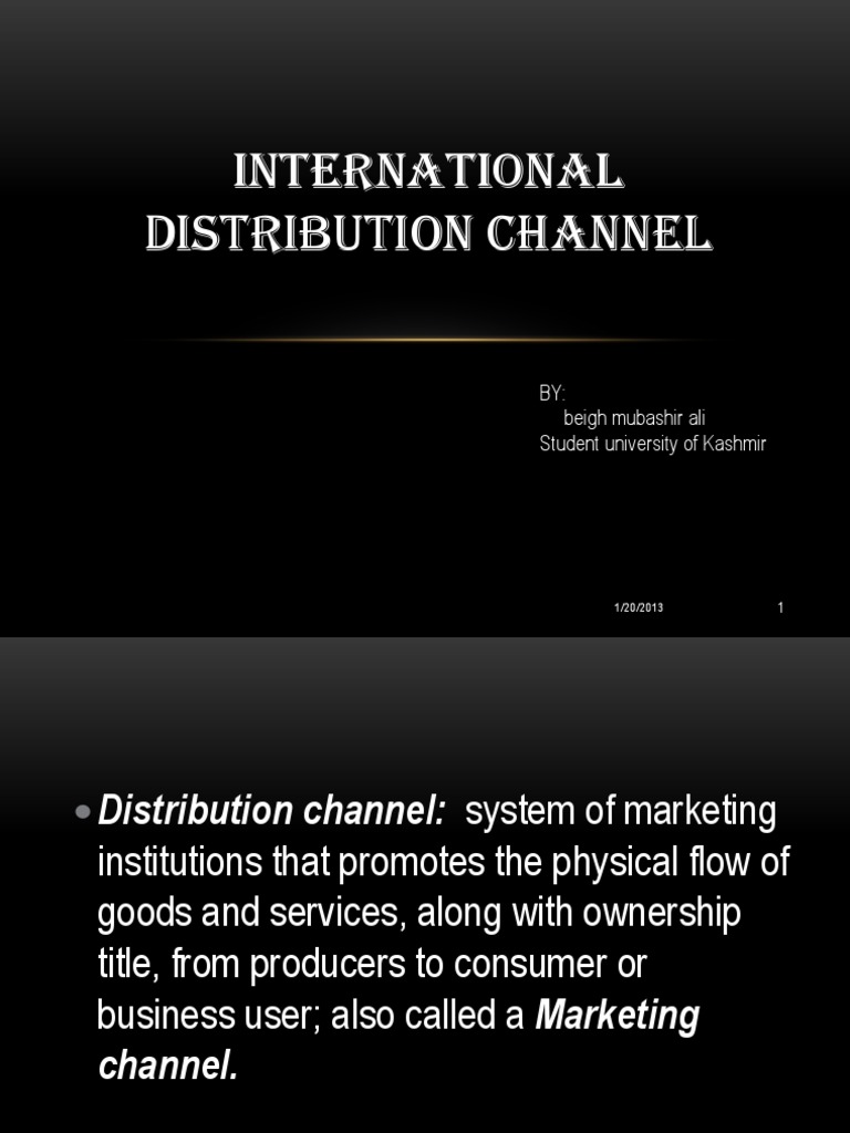 International Distribution Channel | PDF | Retail | Exports