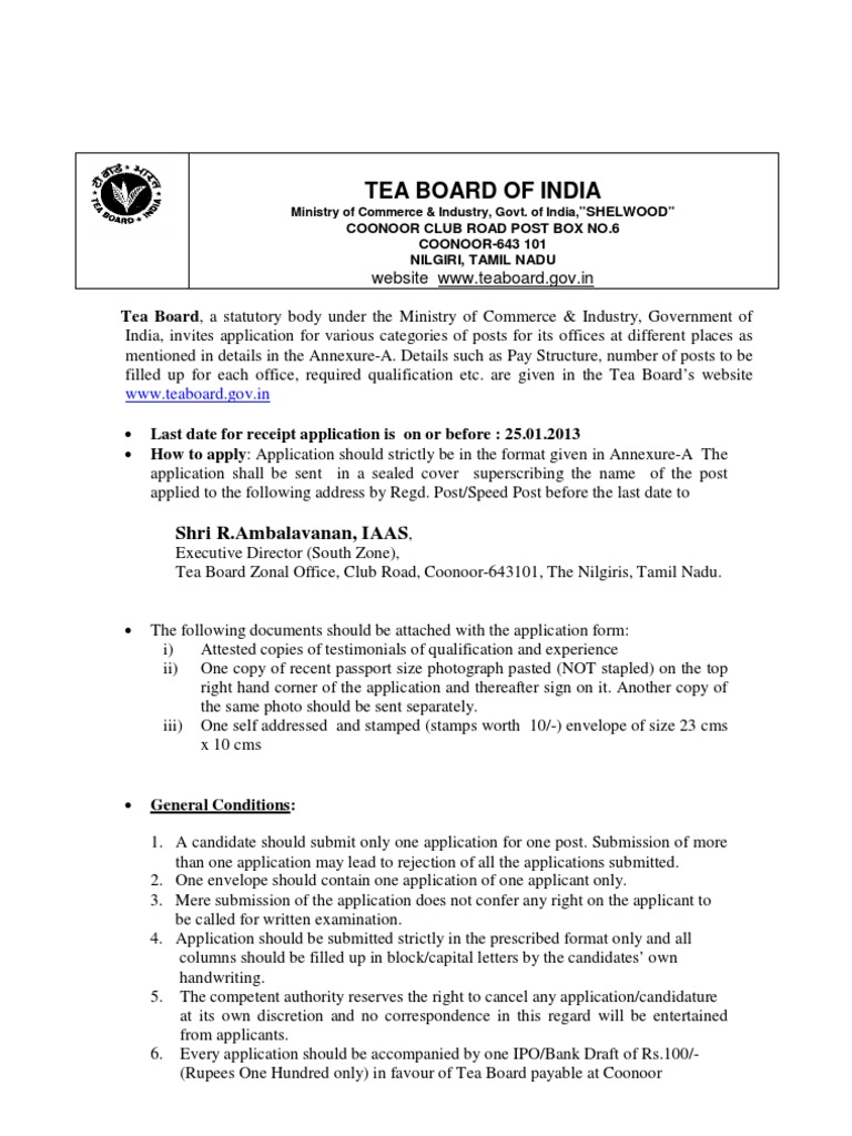 Tea Board PDF | PDF | Shorthand | Government