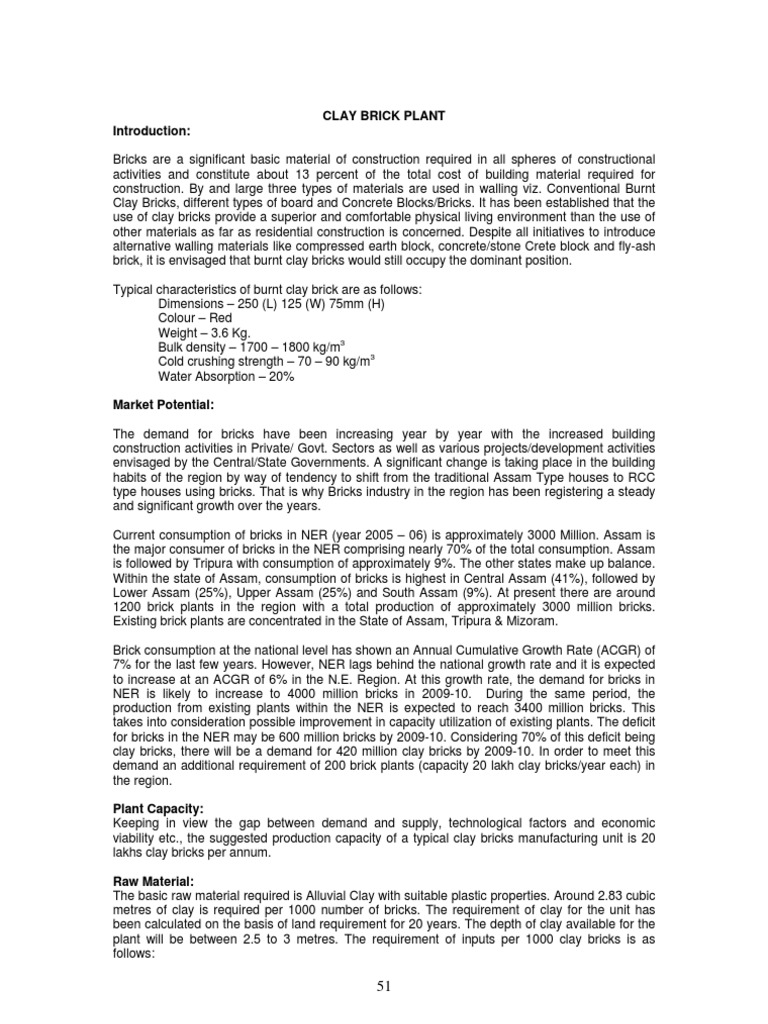 Clay Brick Plant Layout | PDF | Brick | Economic Growth