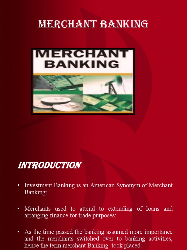 Overview of Merchant Banking Services | PDF | Banks | Securities (Finance)