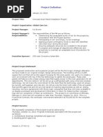 Statement of Service Example | PDF