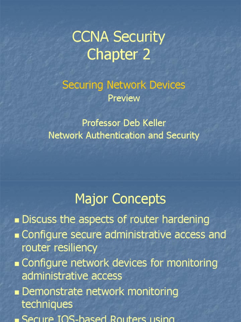 CCNA Security Chapter 2 Powerpoint | PDF | Computer Network | Router (Computing)