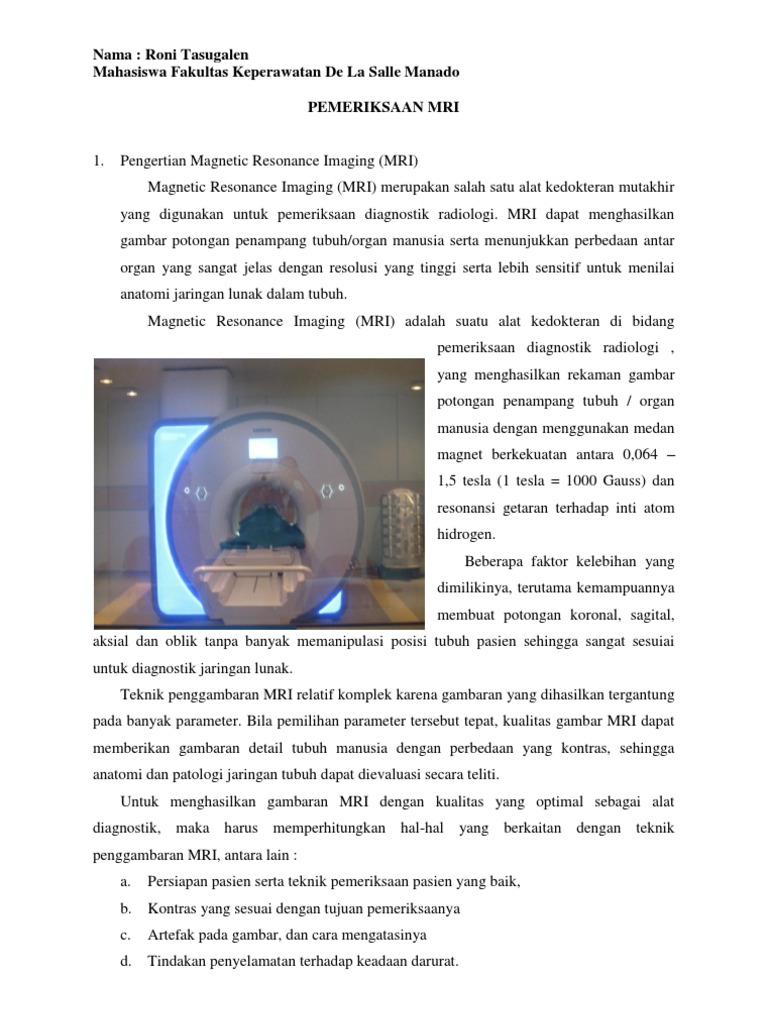 Pemeriksaan MRI | PDF