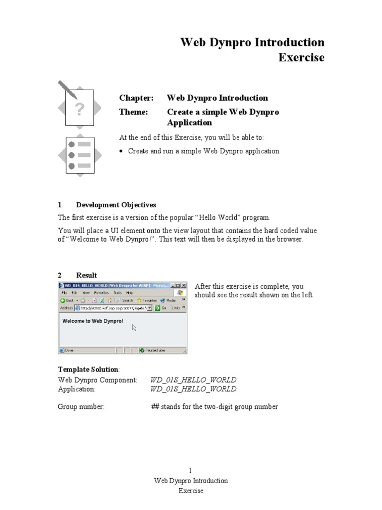 Create a Simple Web Dynpro App | PDF | Computers