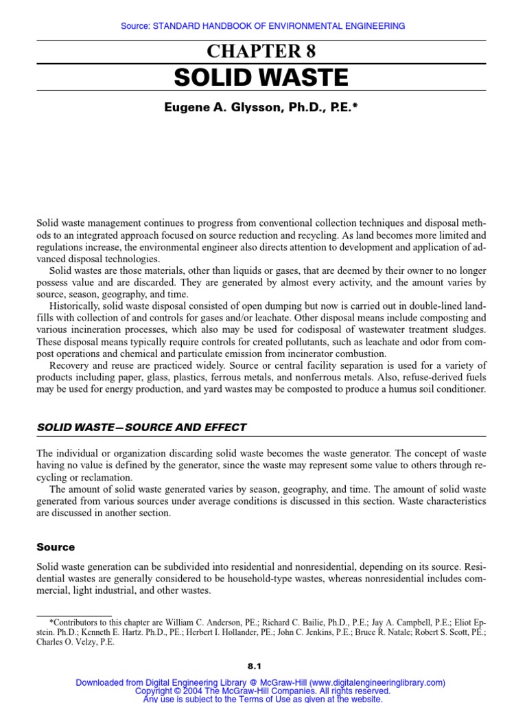 Solid Waste | PDF | Waste Management | Municipal Solid Waste