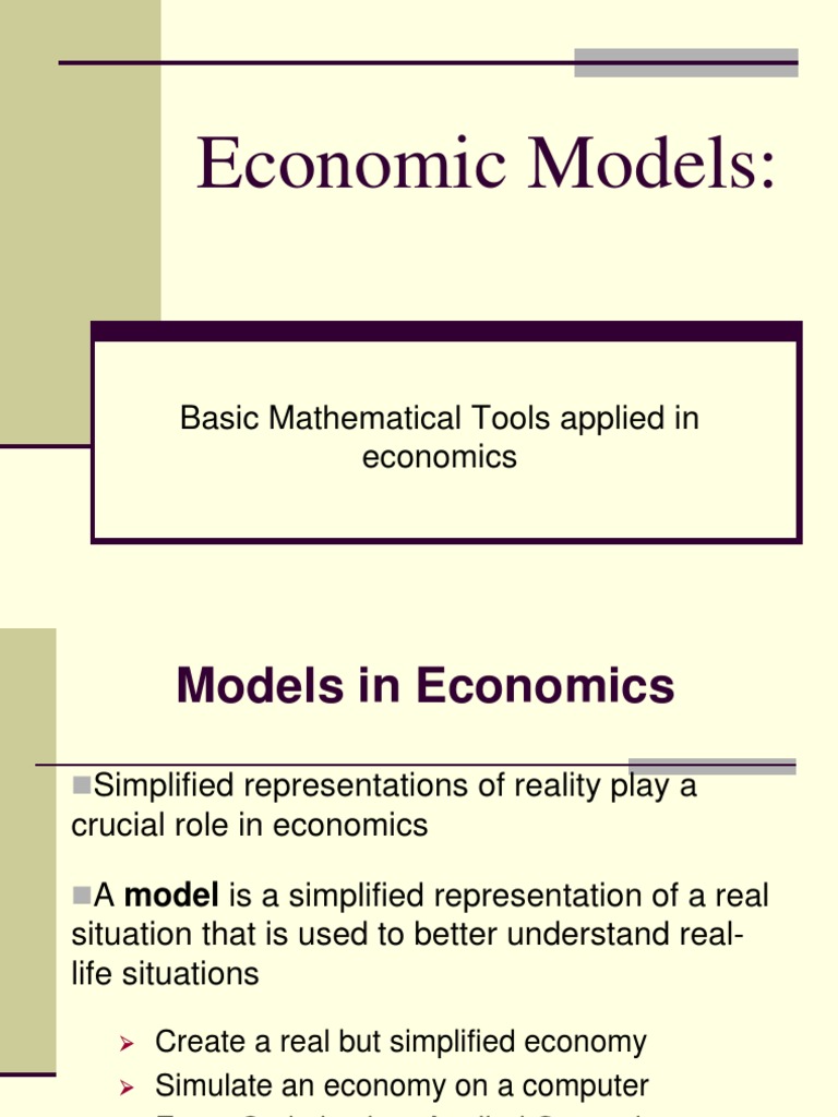 Economic Models | PDF | Marginal Cost | Derivative