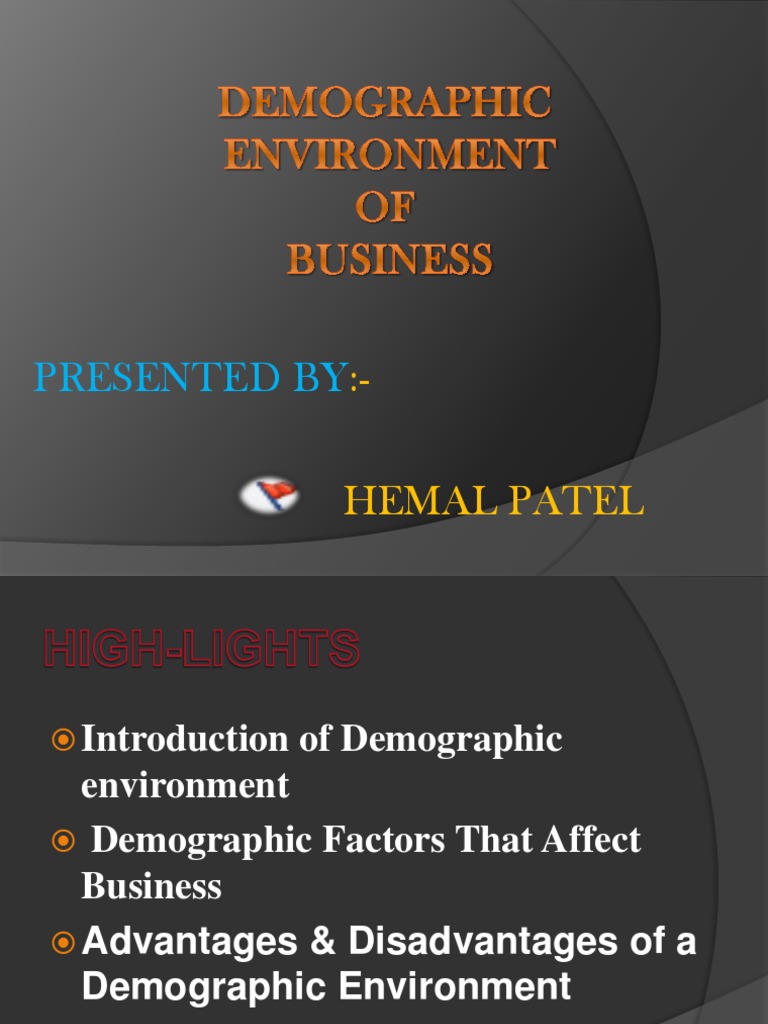 Demographic Environment of Business | PDF | Demography | Birth Rate