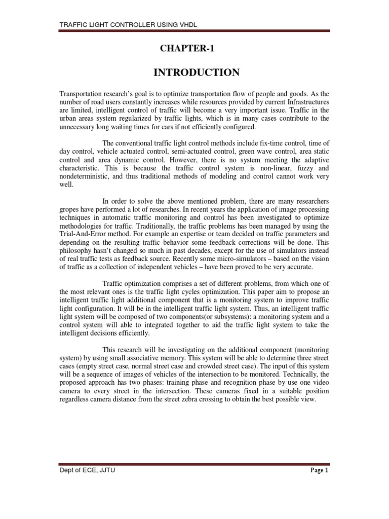 TLC Using VHDL | PDF | Field Programmable Gate Array | Traffic