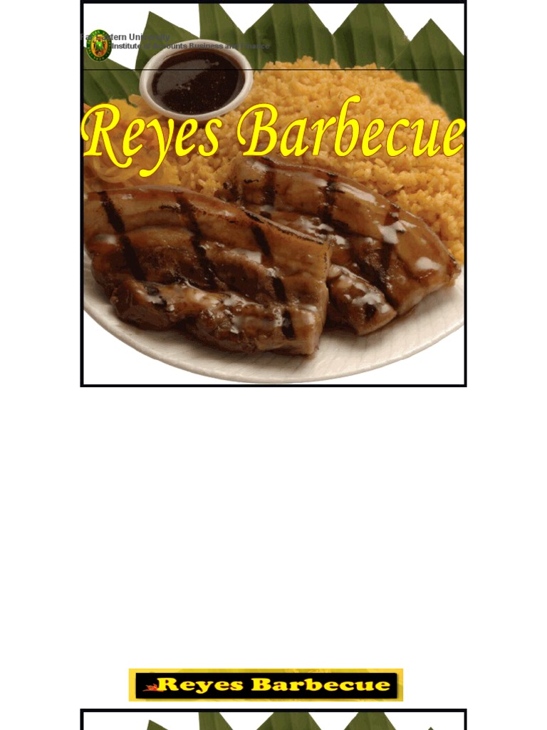 Reyes Barbecue | PDF | Menu | Franchising