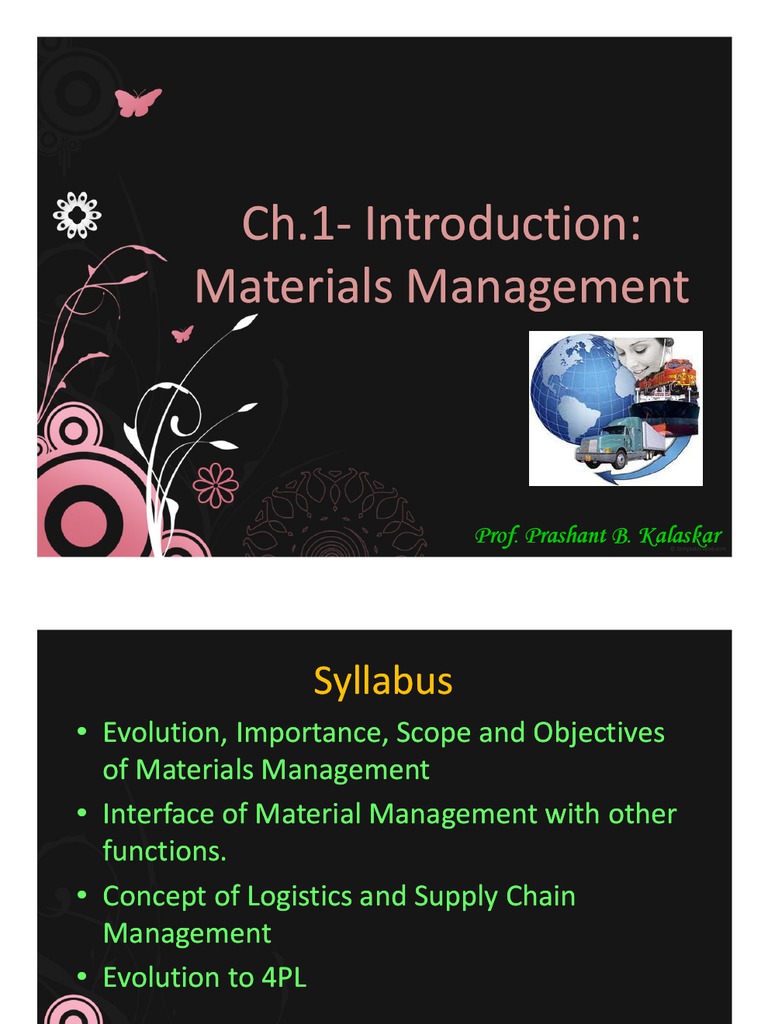Materials & Logistics Management Introduction | PDF | Logistics ...