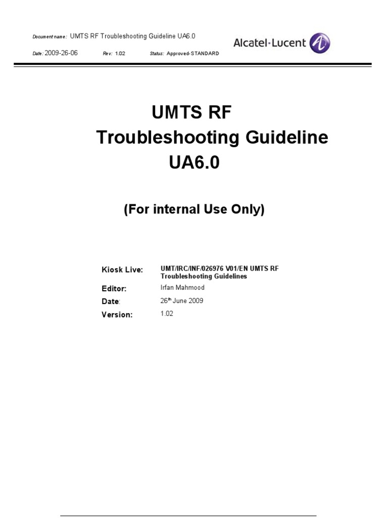 UMTS Troubleshooting Guidelines | PDF | General Packet Radio Service | High Speed Packet Access