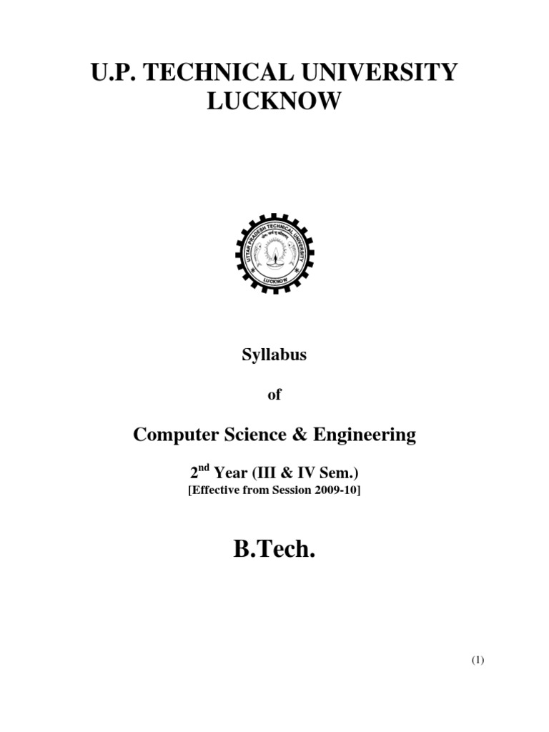 Uptu B.tech 2nd Year Syllabus | Relational Database | Numerical Analysis