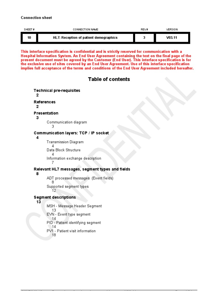 HL7 Adt | PDF | Network Socket | Transmission Control Protocol