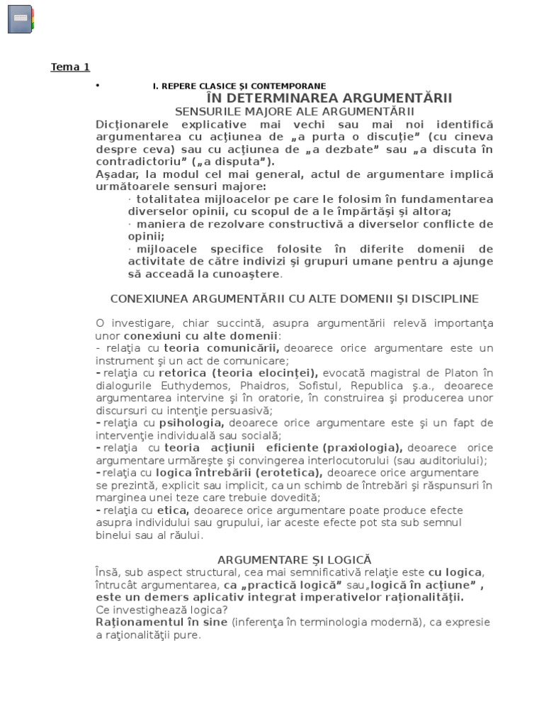 Repere in Discurs Si Argumentare | PDF