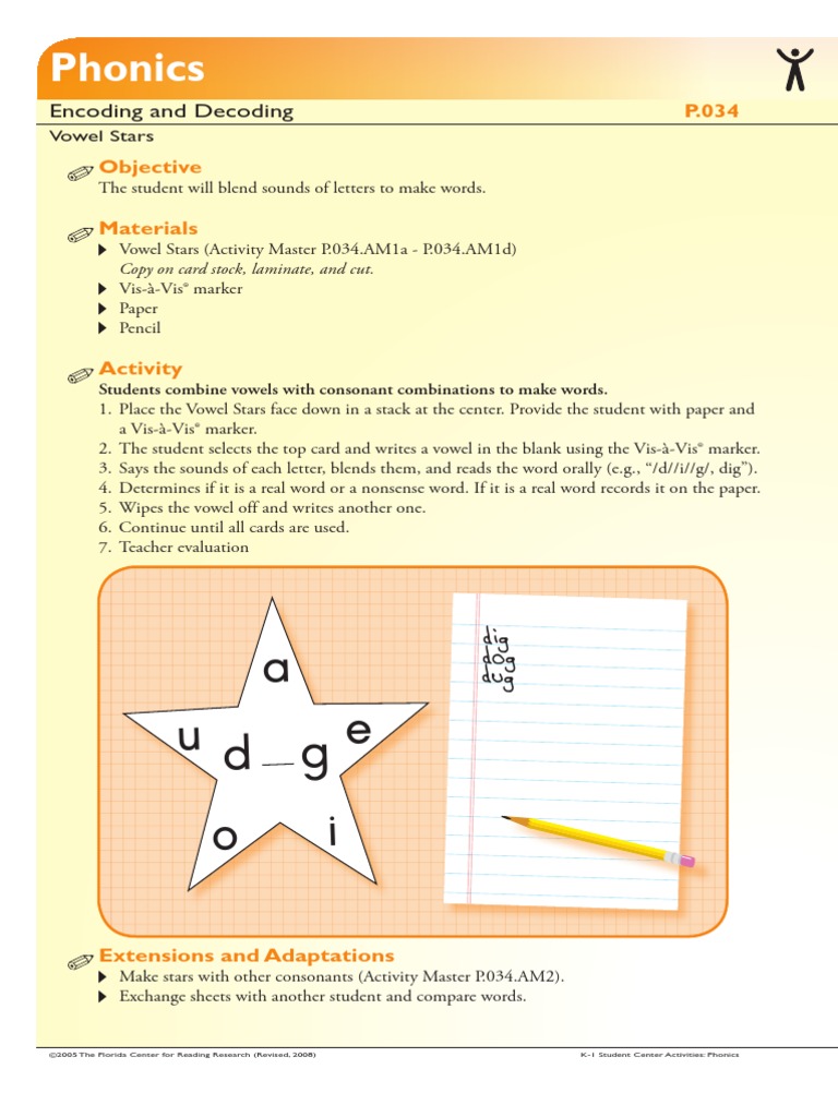 Kindergarten and 1st Grade Phonics Encoding and Decoding | PDF ...