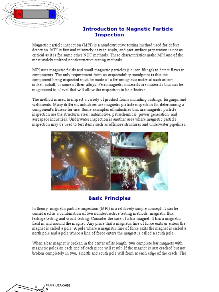 MPT NDT | PDF | Magnetic Field | Electric Current