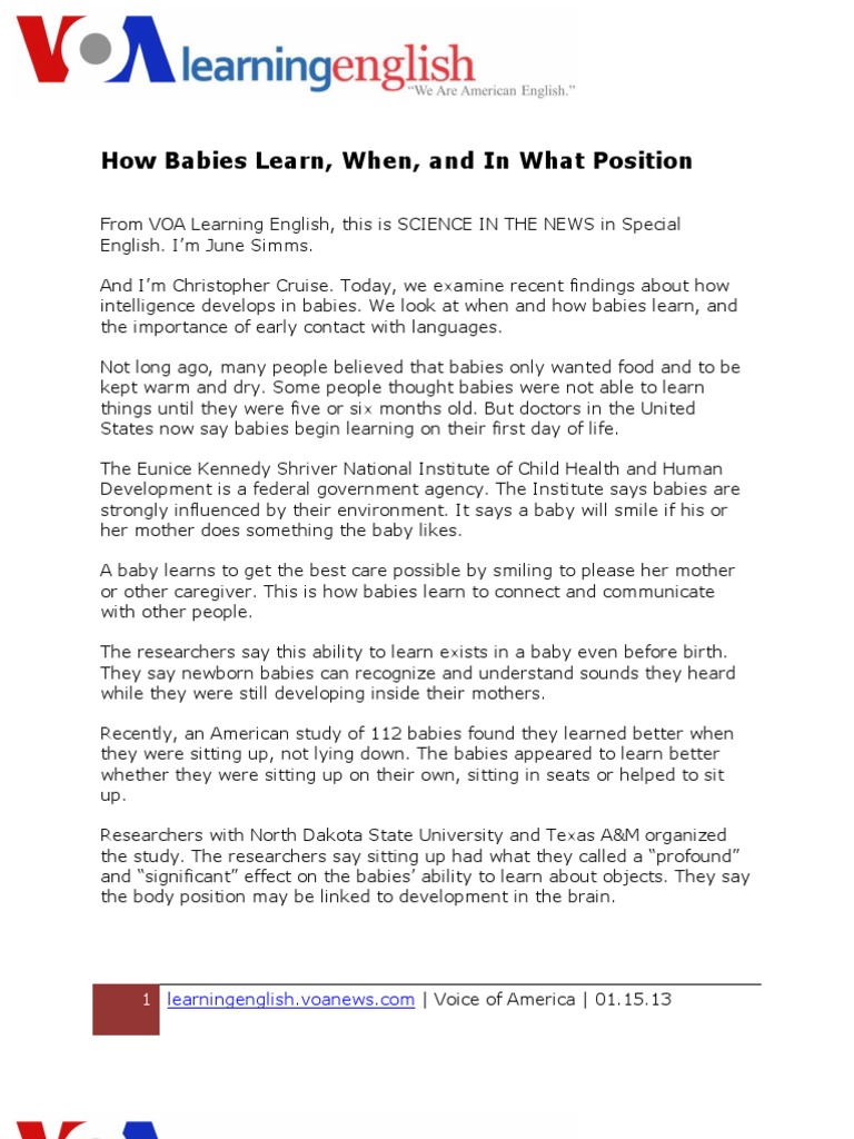 How Babies Learn | PDF | Multilingualism | Learning