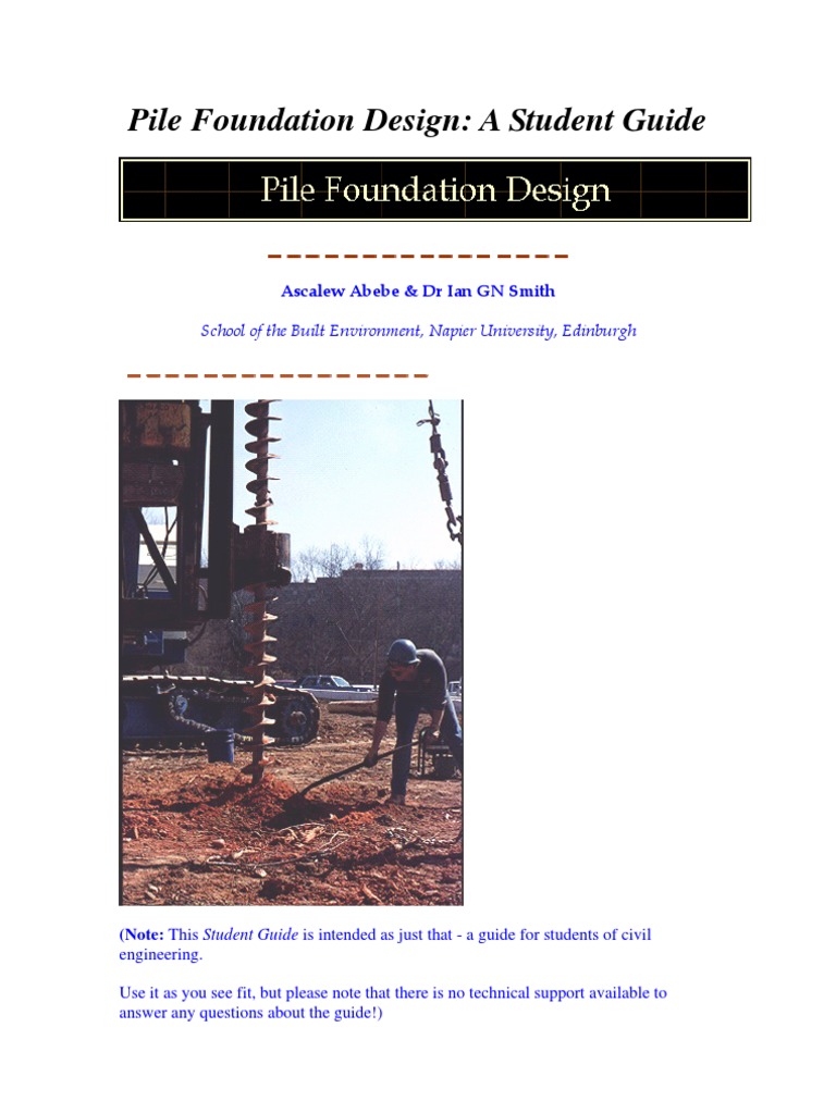 Pile Foundation Basics for Students | PDF | Deep Foundation ...