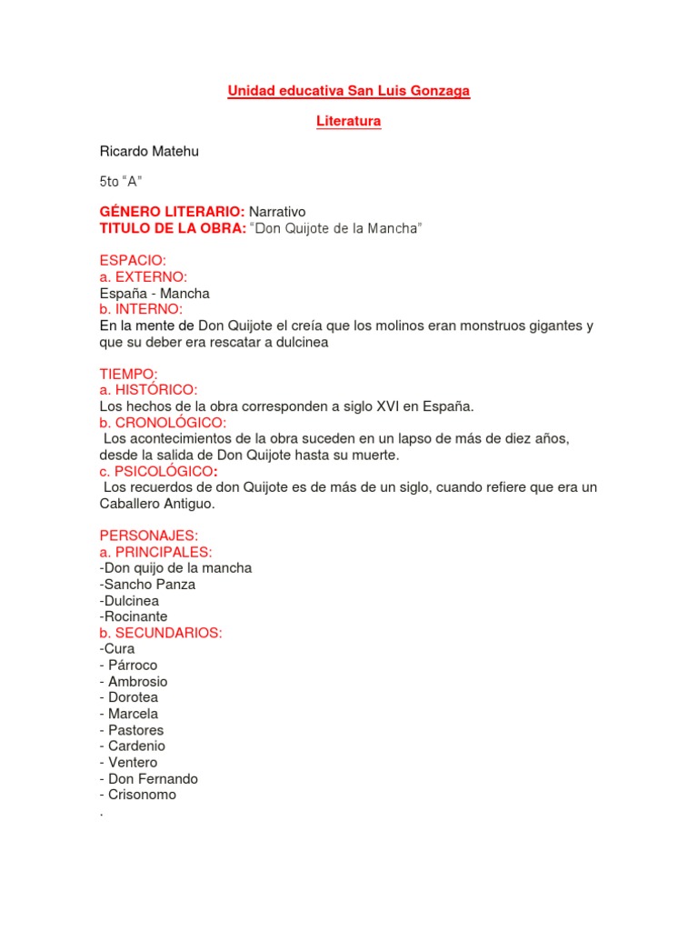 La Locura en Don Quijote | PDF | Libros para adolescentes