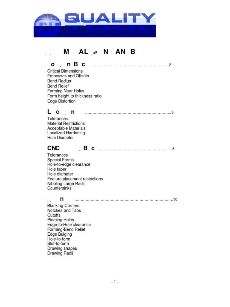 Sheet Metal Design Handbook: Forming Basics | Download Free PDF | Sheet ...