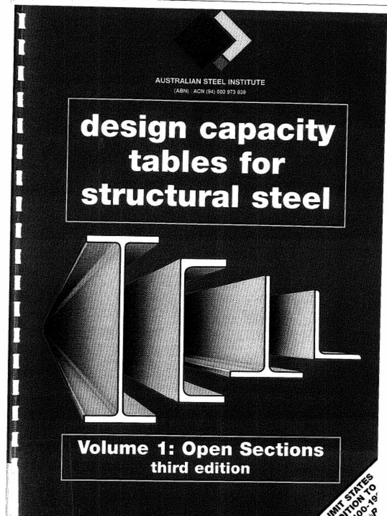 ASI Design Capacity Table To AS 4100 (Open Section) PDF | PDF