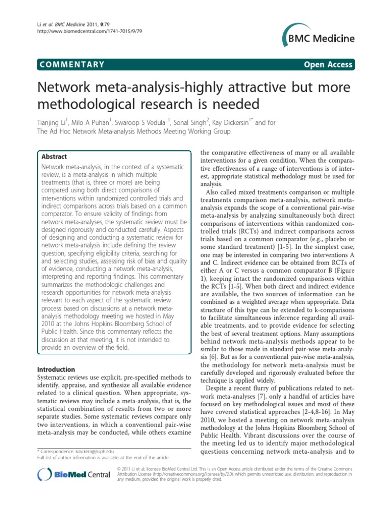 Network Metaanalysis | PDF | Meta Analysis | Systematic Review